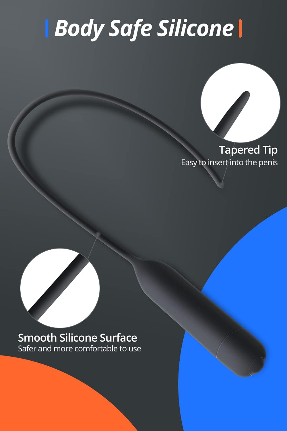 Vibrating Urethral Sounds Silicone Catheter Stretching Vibrator with 10 ...
